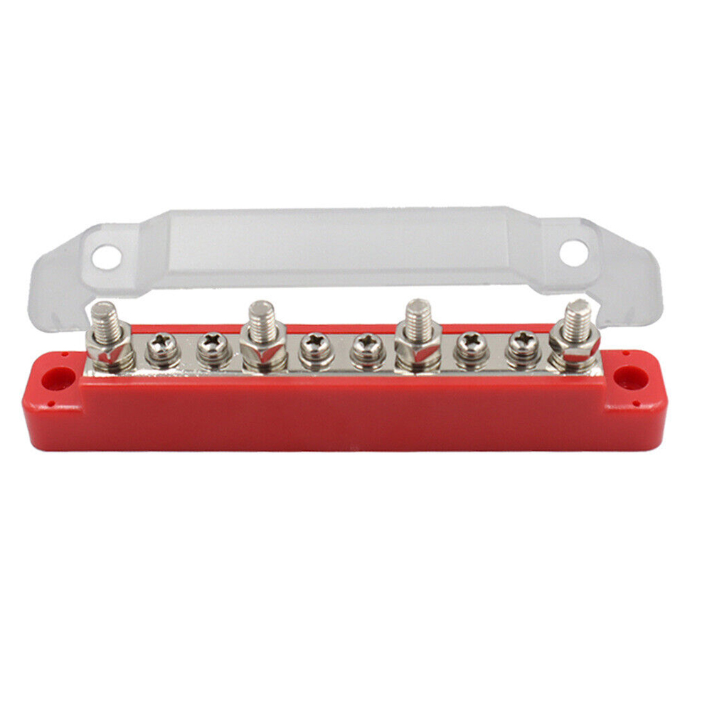 SET 10 WAY Power Distribution Terminal Block Screws Battery Bus Bar New ...