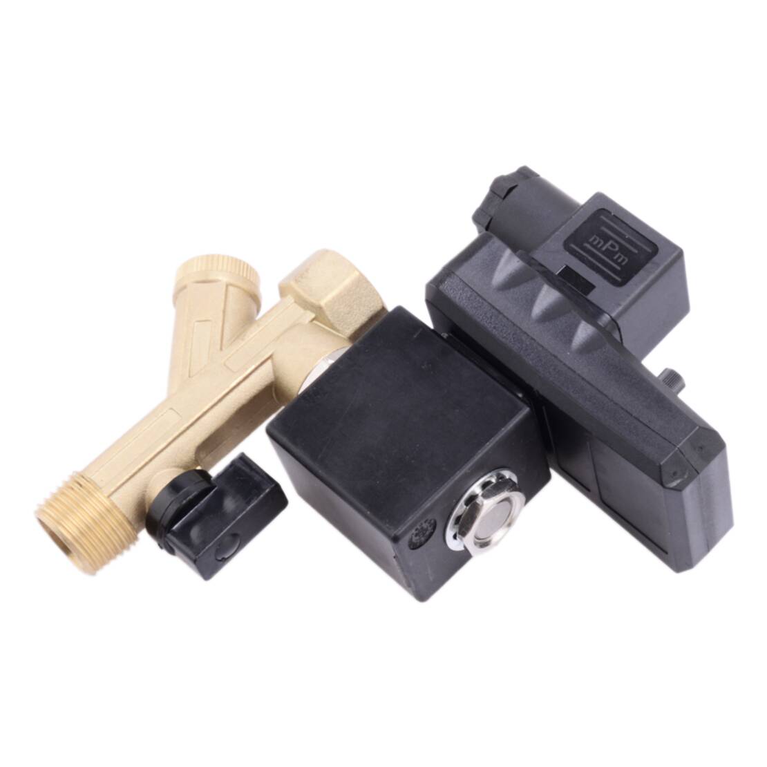 AIR COMPRESSOR AUTO Condensate Drain Timer Solenoid Valve AC 220V 1/2 ...